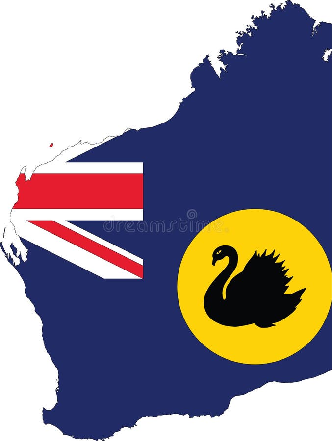 Flag Map of WESTERN AUSTRALIA Stock Vector - Illustration of canberra ...
