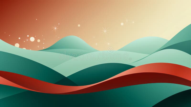 Flat Vector Art Minimalist Red and Green Negative Space Stock ...