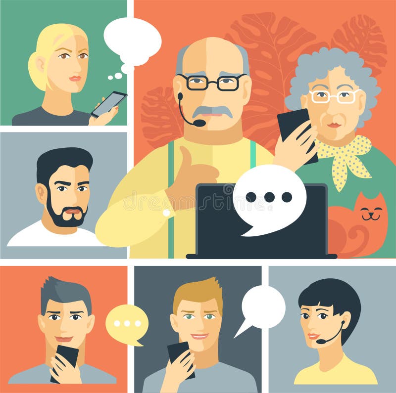 Dialogue stock illustration. Illustration of occupation - 88514573