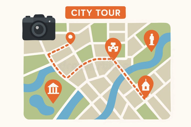 Vector City Tour Map Stock Illustrations – 8,133 Vector City Tour Map ...