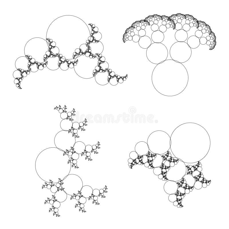 Flat Vector Computer Generated Annular Fractal Generative Art Stock ... Flat Vector Computer Generated Annular Fractal Generative Art Stock ...