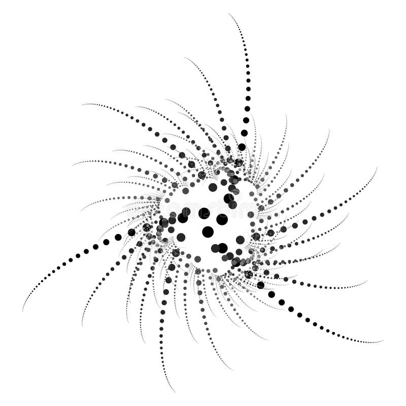 Flat Vector Computer Generated L-system Dotted Tentacles Creature ...