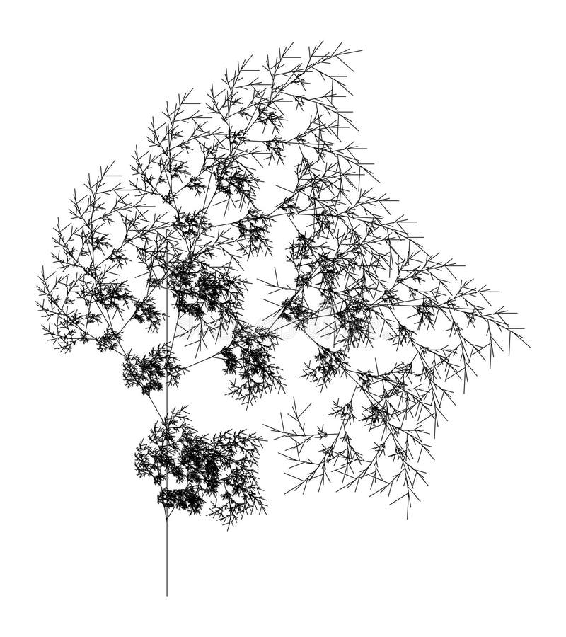 Flat Vector Computer Generated L-system Fractal Plant Generative Art ...
