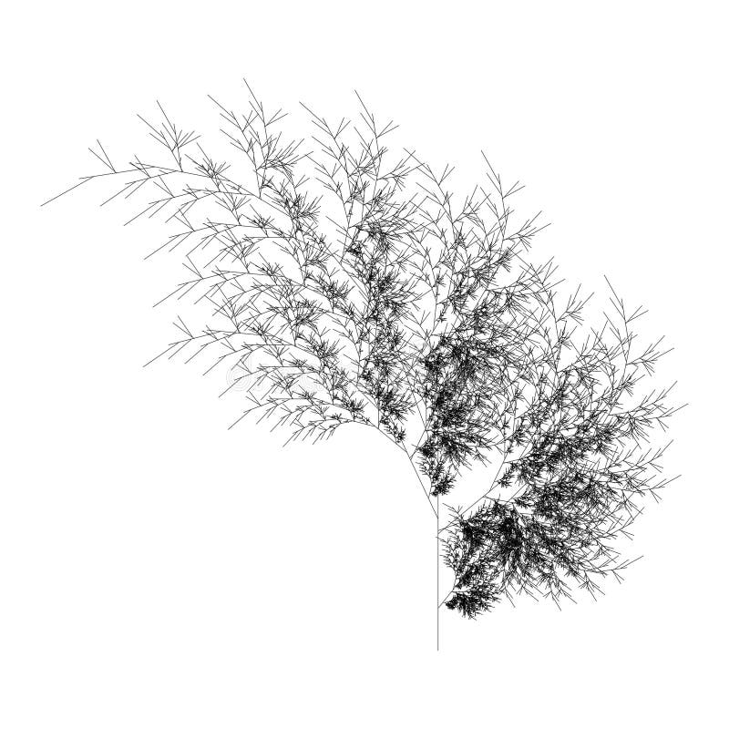 Flat Vector Computer Generated L-system Fractal Plant Generative Art ...
