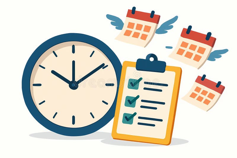 Calendar Clock Time Flying Pages Stock Illustrations – 20 Calendar ...