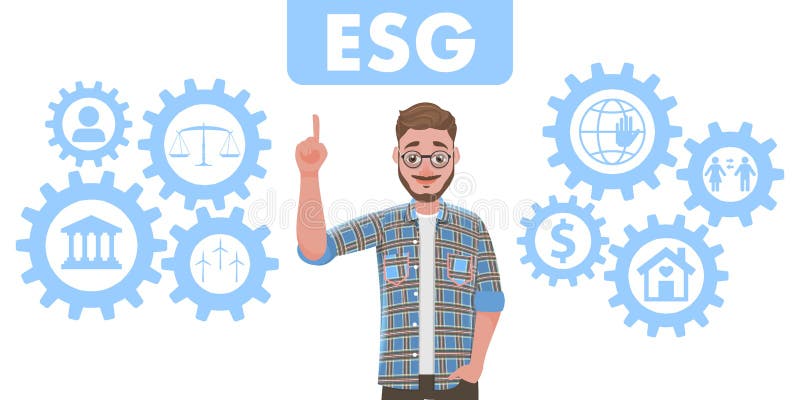 Flat Vector Conceptual Illustration of ESG Awareness Stock Vector ...