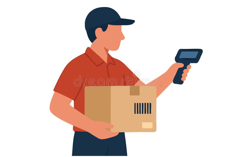 Worker Scanning Parcel Barcode Stock Illustrations – 215 Worker Scanning Parcel Barcode Stock ...