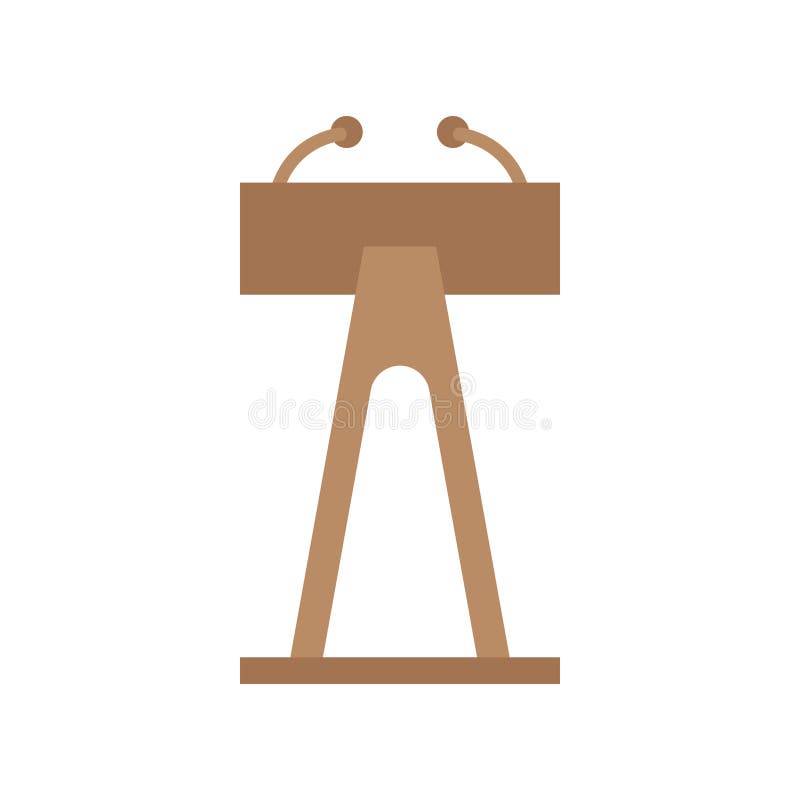 Flat Vector Design in Icon Lectern Stock Vector - Illustration of ...