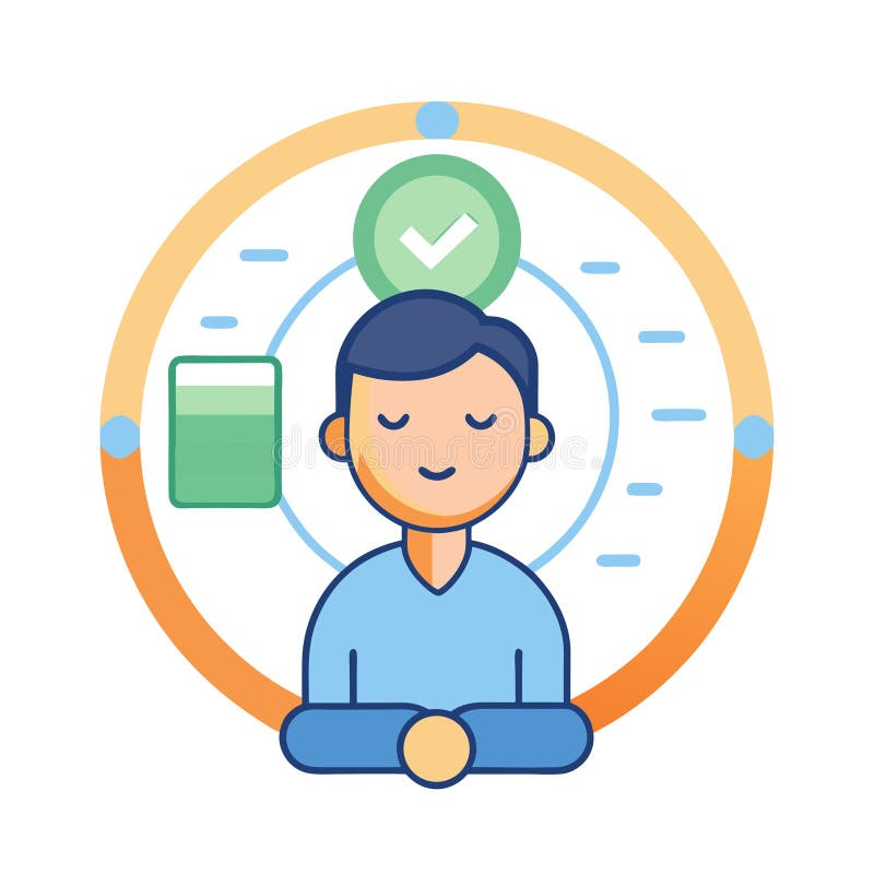 Person with Checkmark Icon Representing Success, Focus, and Achievement ...