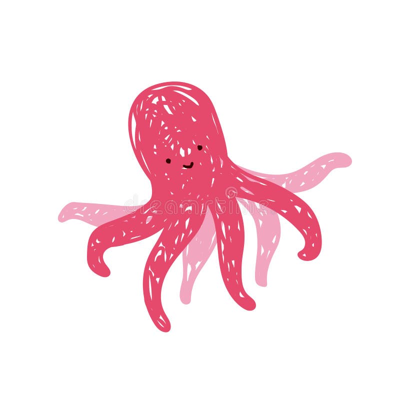 Doodle Octopus Vector stock vector. Illustration of drawing - 51965079
