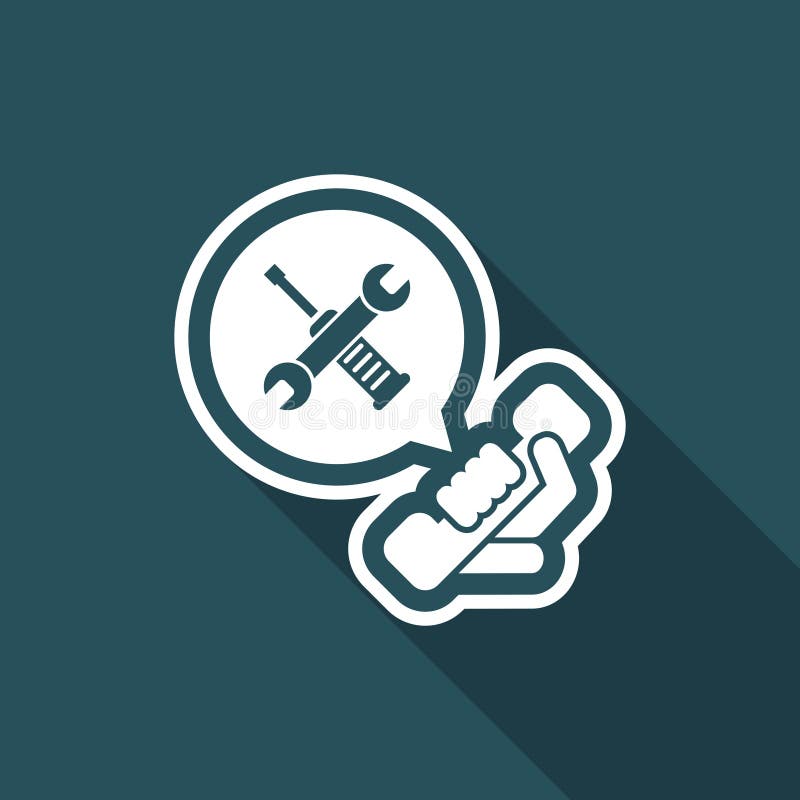 Assistance icon stock vector. Illustration of flat, call - 118520818