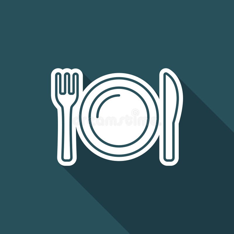Eatery icon - Thin series stock vector. Illustration of breakfast ...