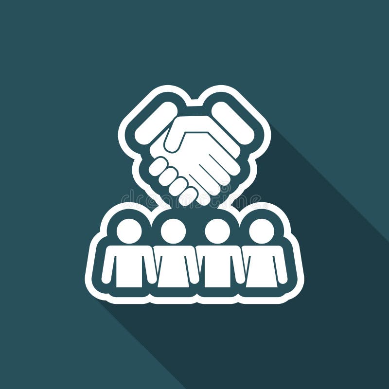Group agreement icon stock vector. Illustration of meetings - 118520677