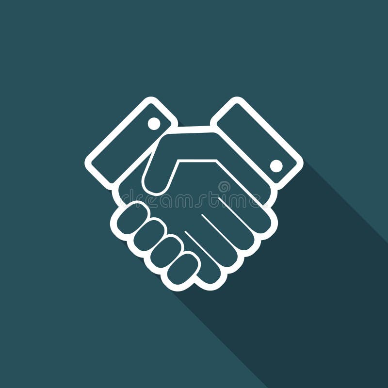 Handshake web single icon stock vector. Illustration of greeting ...