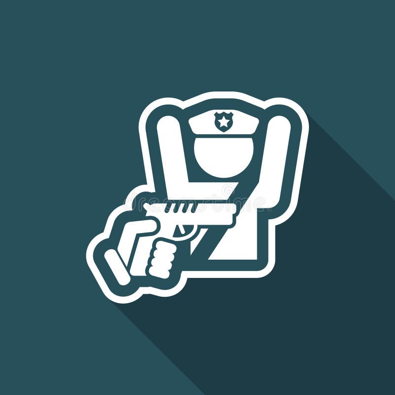 Heist icon stock vector. Illustration of offender, pistol - 117822926