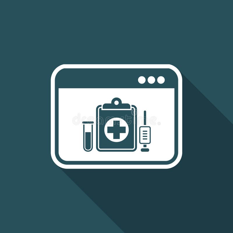 Medical Digital Page - Vector Icon for Computer Website or Application ...