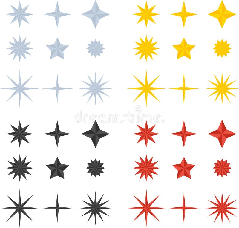 Flat Vector Firework Star for Festive Background. Stock Vector ...