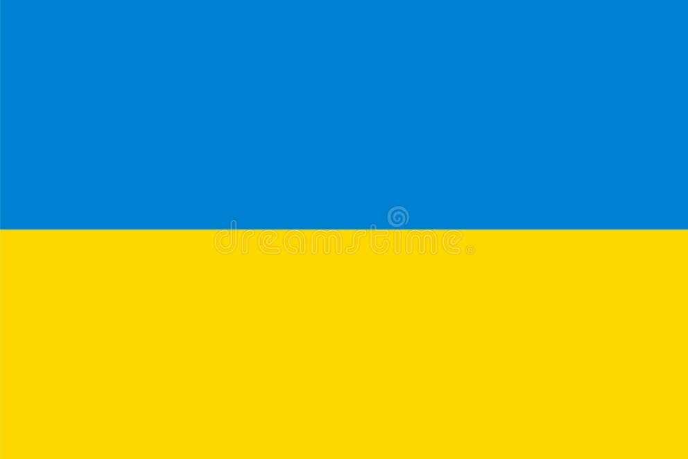 Flat Vector Flag of Ukraine of the Correct Shape and Color. the Flag`s ...