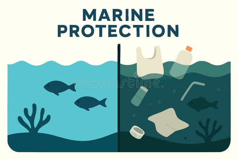 Clean Vs. Polluted Earth. AI-generated Stock Illustration ...