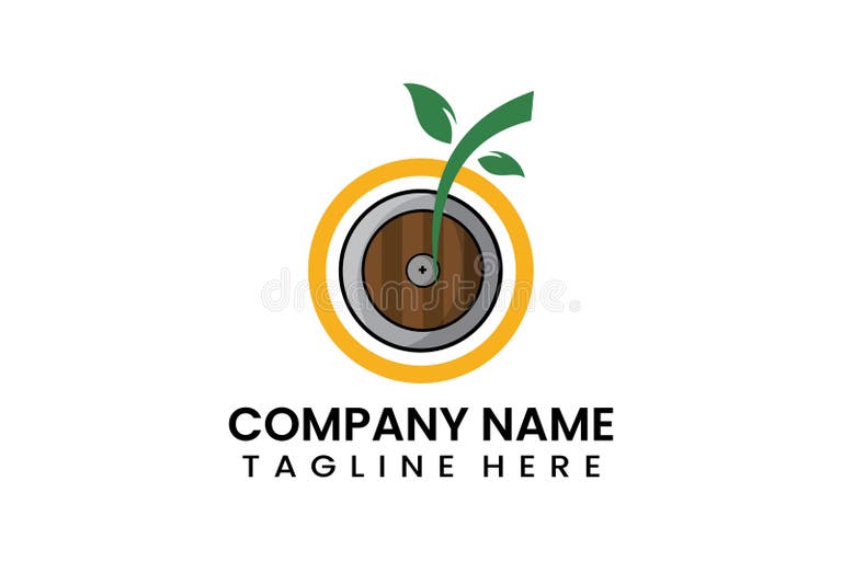 Flat Vector Fruit Shield Logo Modern Template Stock Vector ...