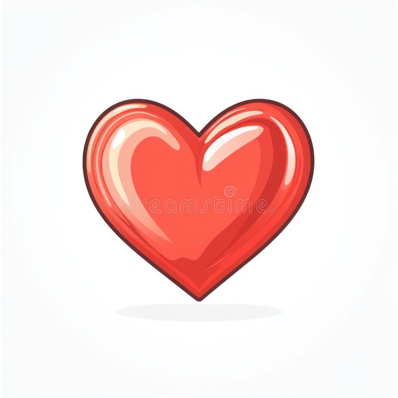 A Flat Vector of a Heart Symbol Representing Love Stock Illustration ...