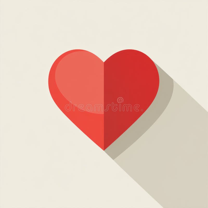 A Flat Vector of a Heart Symbol Representing Love Stock Illustration ...