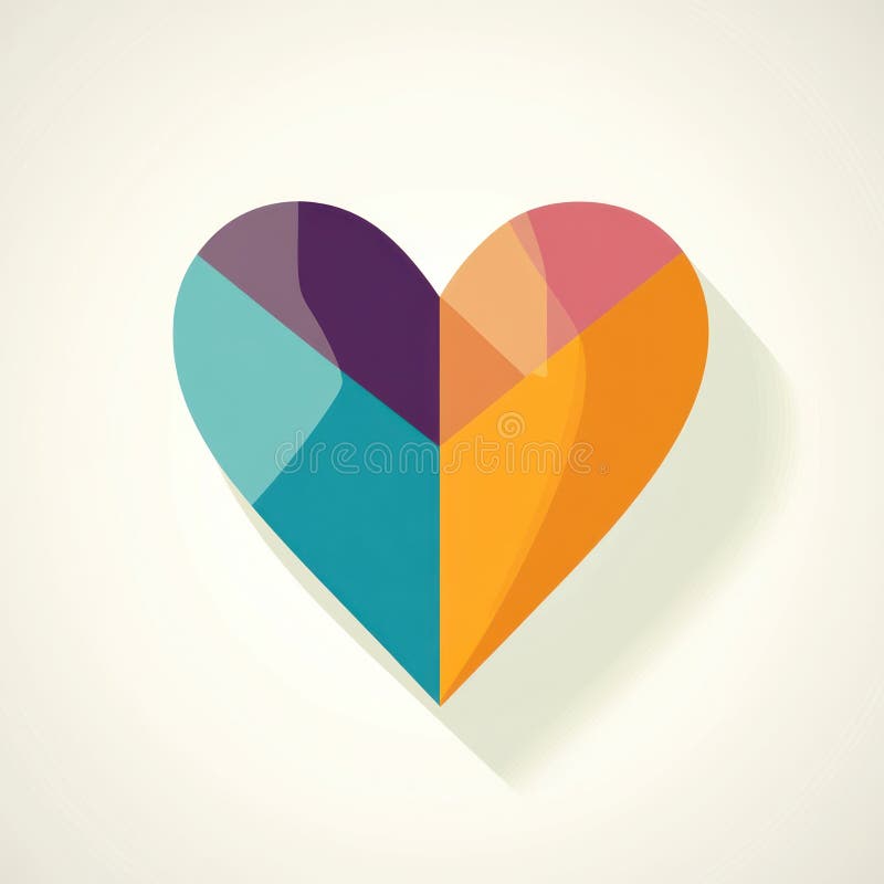 A Flat Vector of a Heart Symbol Representing Love Stock Illustration ...