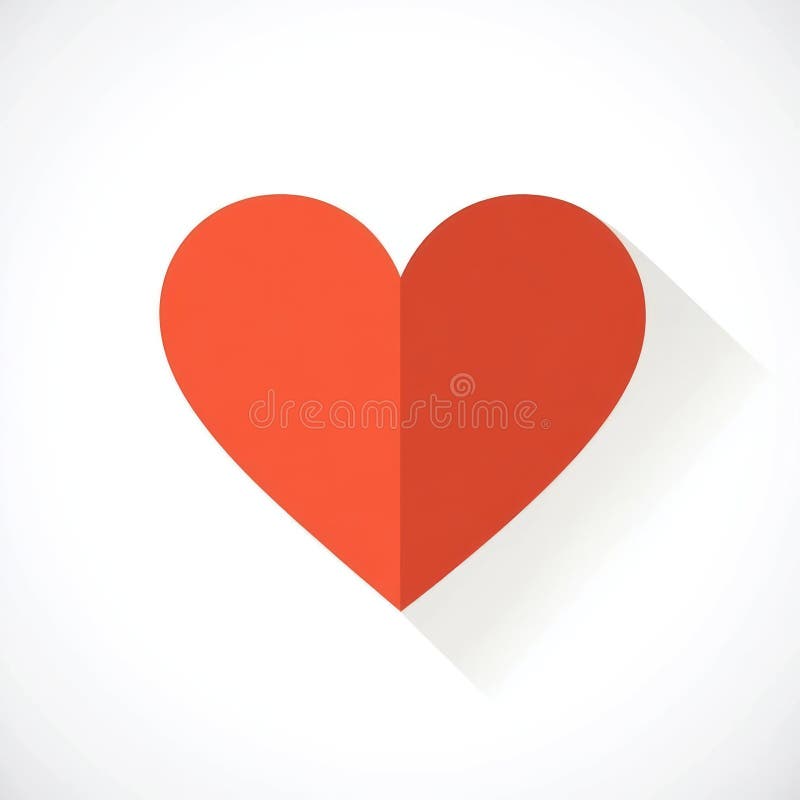 A Flat Vector of a Heart Symbol Representing Love Stock Illustration ...