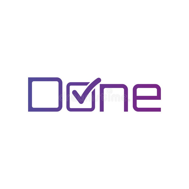 Done text and check mark stock illustration. Illustration of project ...