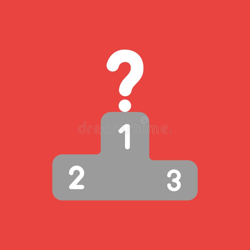 Podium with Question Marks Illustration Design Stock Illustration ...