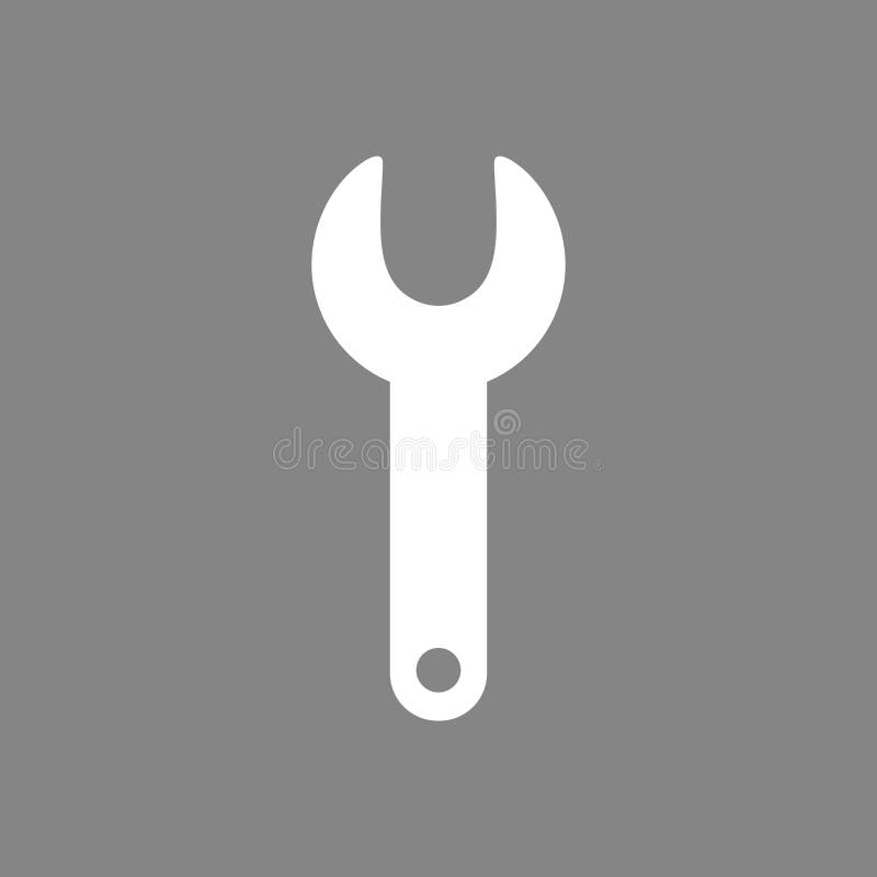 Vector Icon Concept of Spanner on Grey Background Stock Vector ...