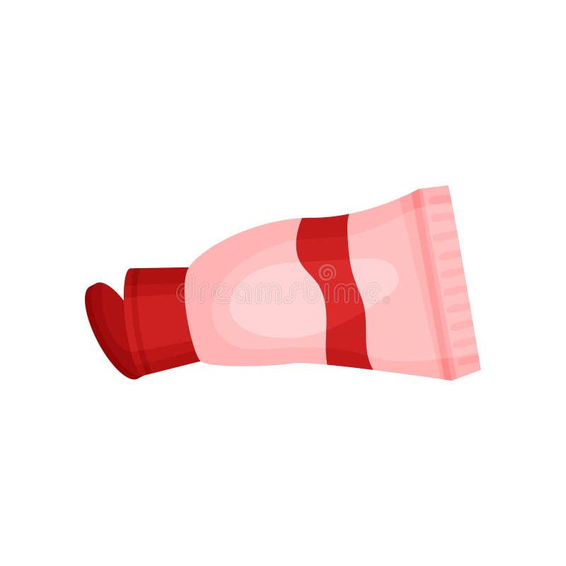 Flat Vector Icon of Empty Toothpaste Tube. Plastic Trash. Waste Sorting ...