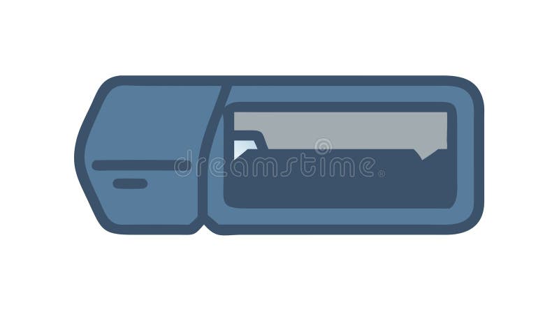 Flat Vector Icon of External Hard Drive, Vector Design Generative AI ...