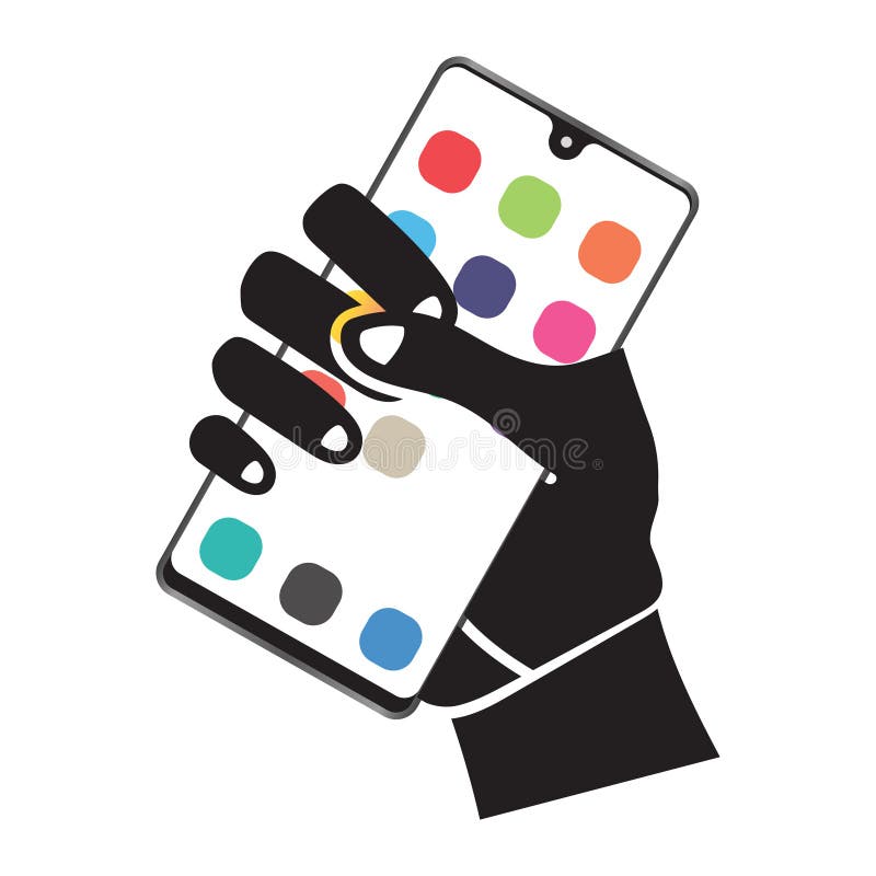Hand Holding Iphone Icon Stock Illustrations – 322 Hand Holding Iphone ...