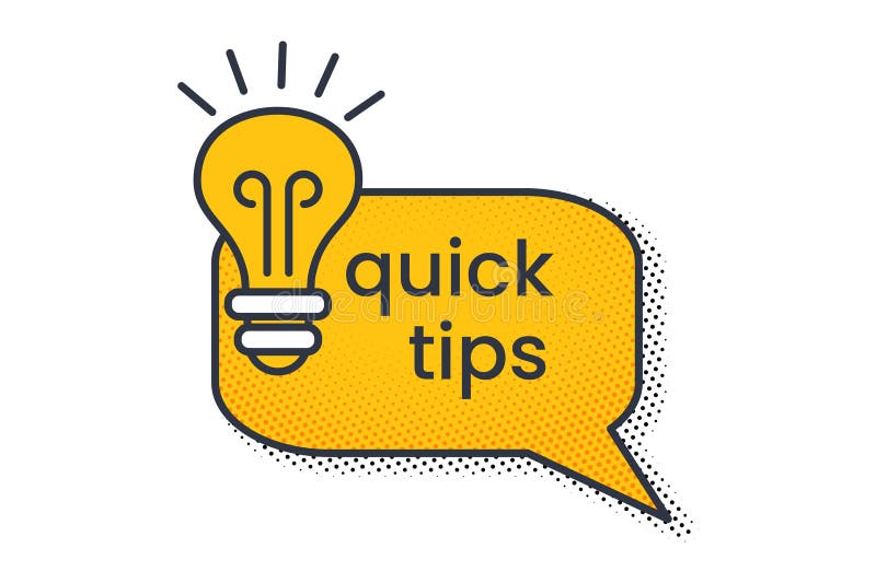 Quick Tip Hint Vector Icon Bulb Stock Illustrations – 781 Quick Tip ...