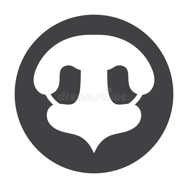 Flat Vector Icon Puppies Dogs Noses Sniffing for Apps or Websites Stock ...