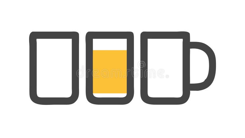 Flat Vector Icon of Three Beverages in Glasses, Vector Design ...