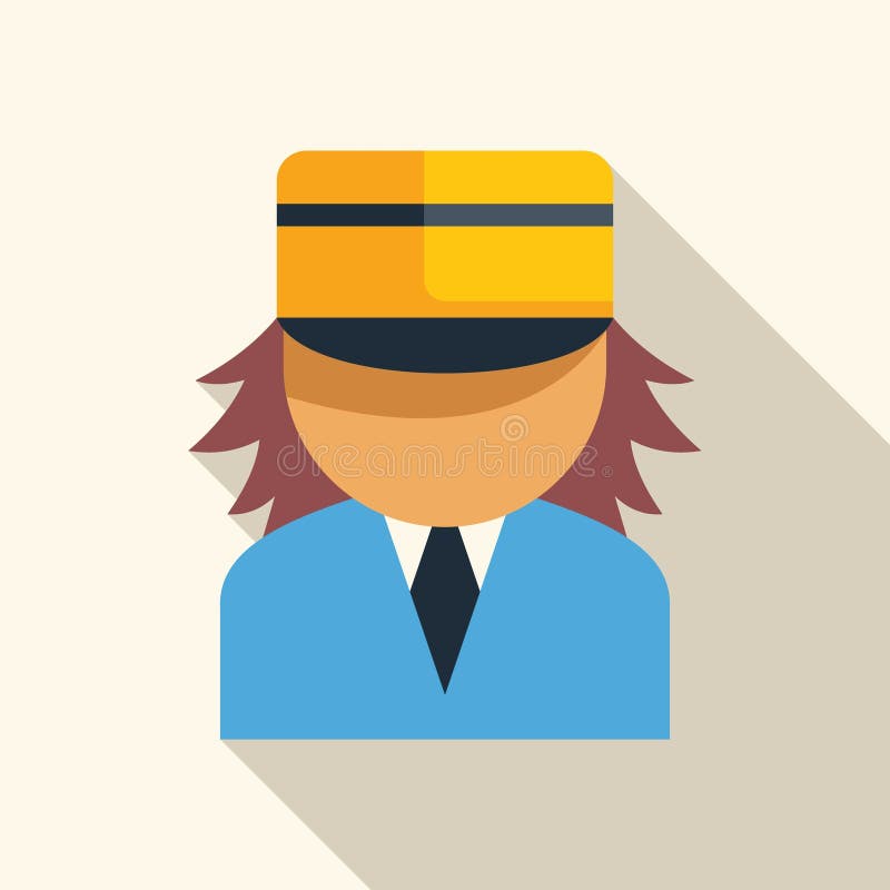 Train Conductor Wearing Uniform and Hat with Long Shadow Stock ...