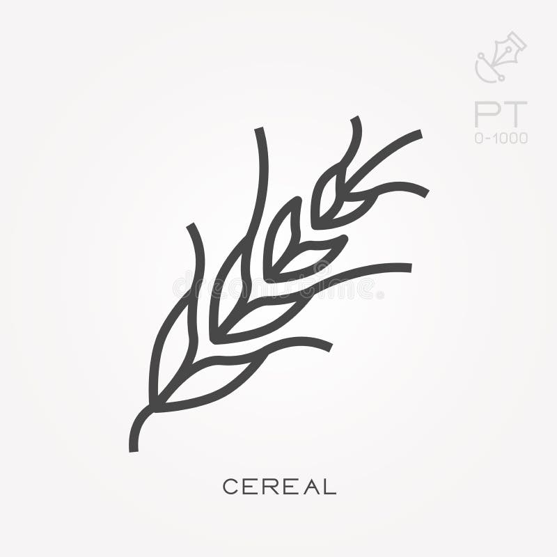 Cereal Icons Set On Squares Background For Graphic And Web Design ...