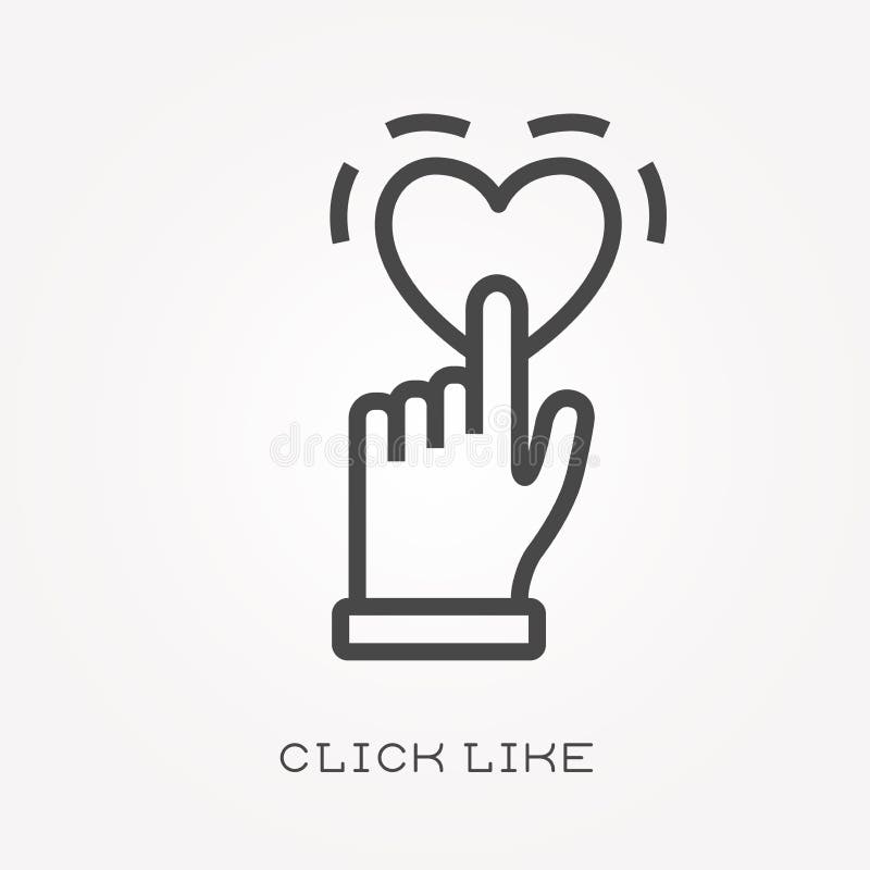 Click Like Button stock illustration. Illustration of pixelated - 19328420