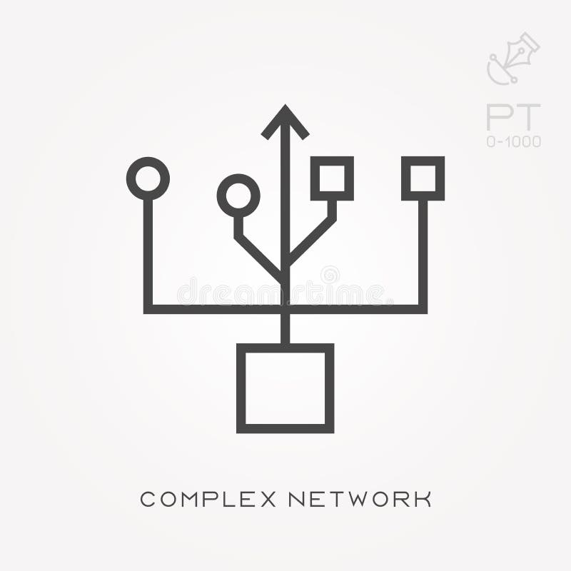 Complex network stock illustration. Illustration of mail - 4643407
