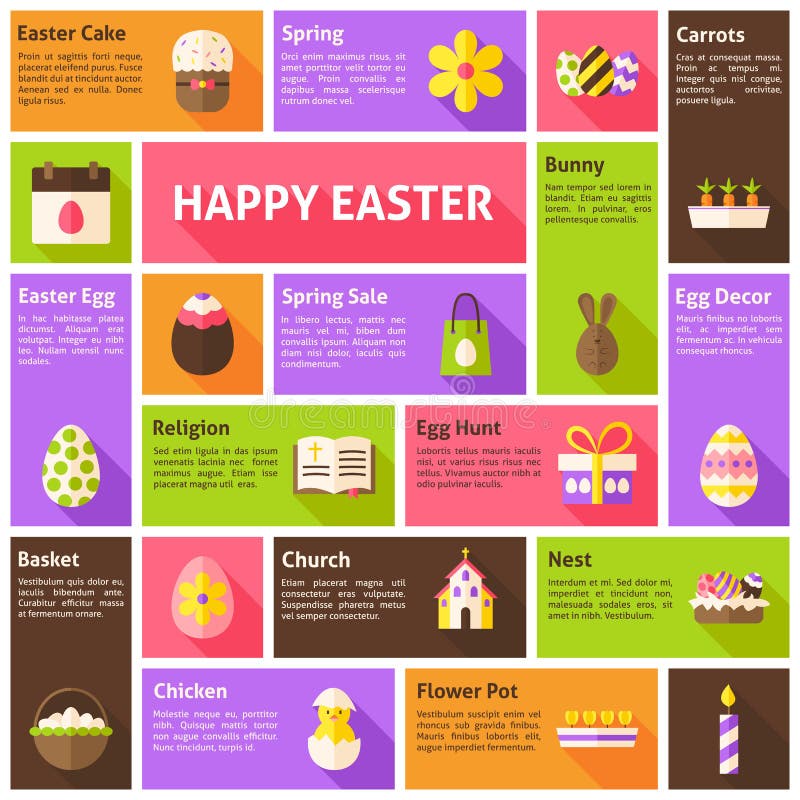 Easter Holiday Facts Infographic Template Design Stock Vector ...