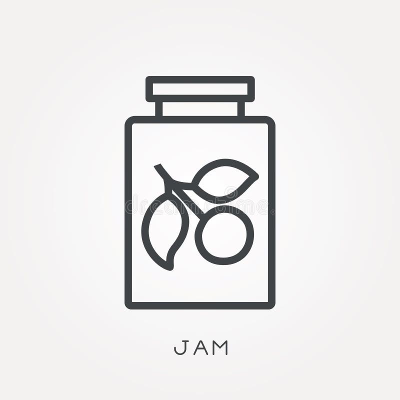 Flat vector icons with jam stock vector. Illustration of design - 117478436