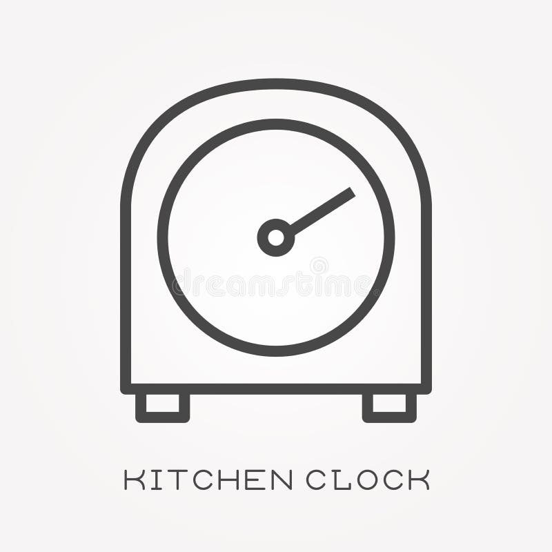 Kitchen clock with fruit stock illustration. Illustration of fruit ...