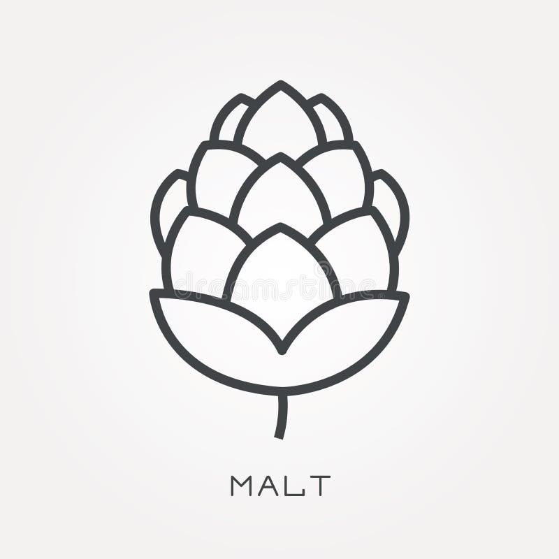 Flat Vector Icons with Malt Stock Vector - Illustration of eating ...