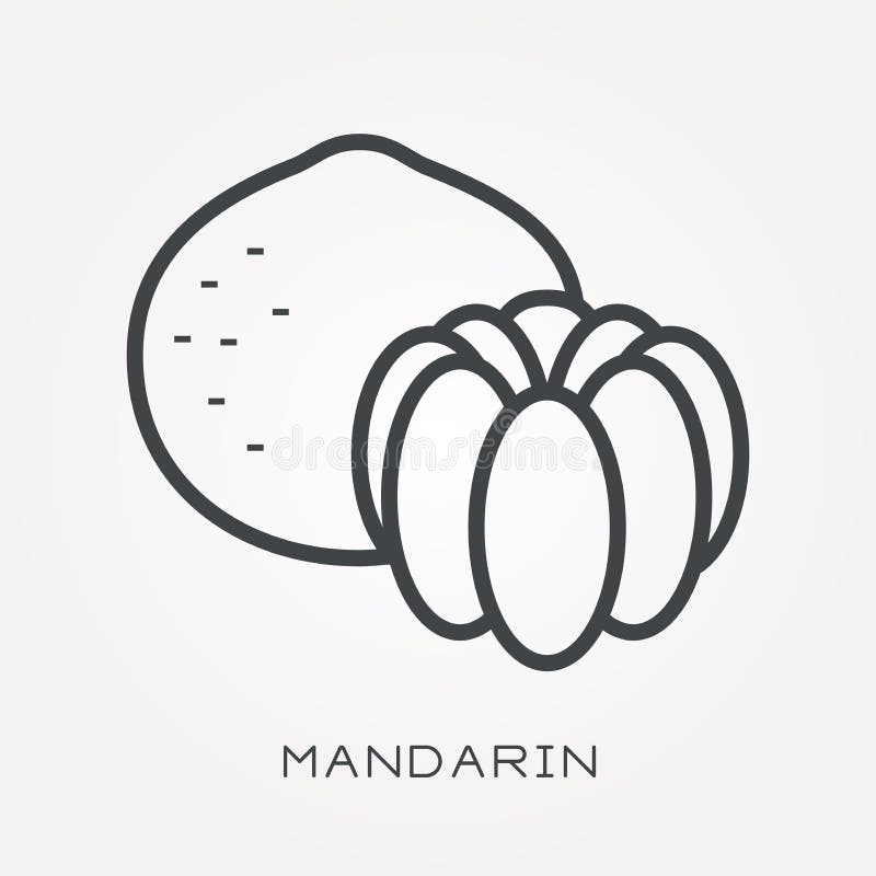 Mandarin Flat Icon. Chinese Symbol Of Abundance And Happiness. Stock ...