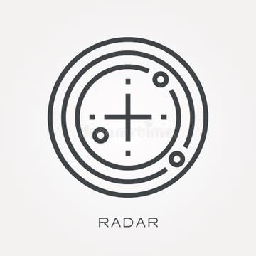 Radar Military Vector Line Illustration Stock Illustrations – 2,980 ...