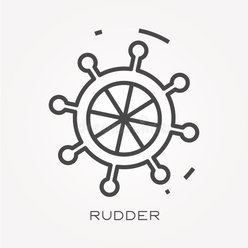 Rudder Icons. Travel Signs. Nautical Symbol. Colorful Web Button with ...