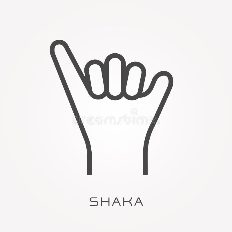 Shaka Hand White Outline Stock Illustrations – 76 Shaka Hand White ...
