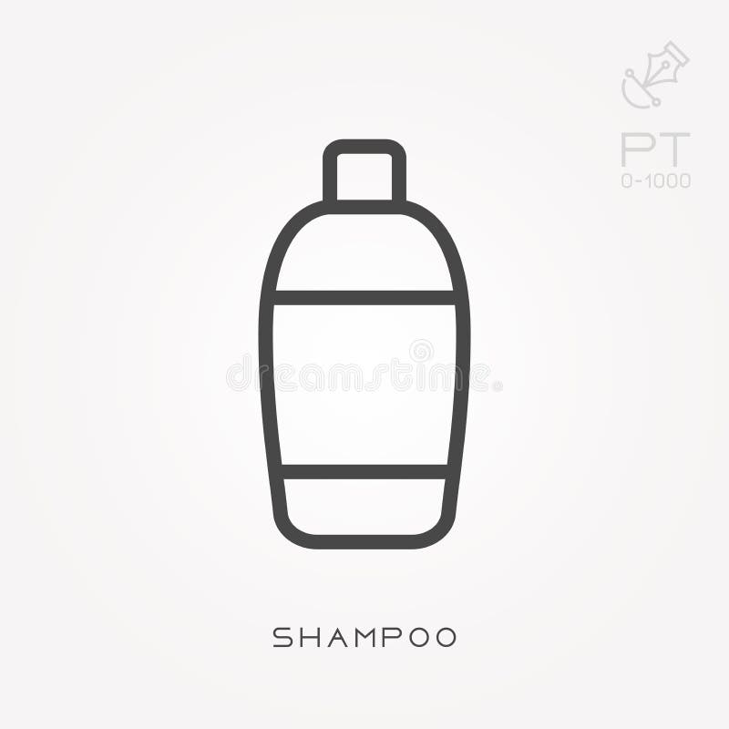 Flat Vector Icons with Shampoo Stock Vector - Illustration of element ...